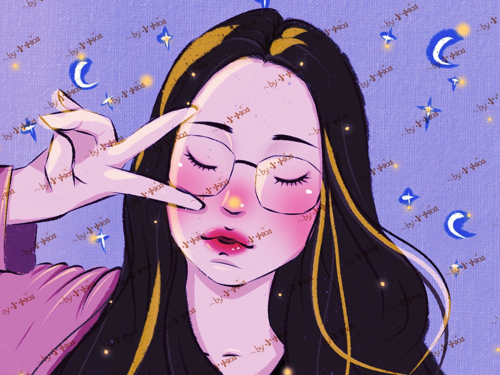 愿满天星河伴你左右_小小糖要画画-站酷ZCOOL