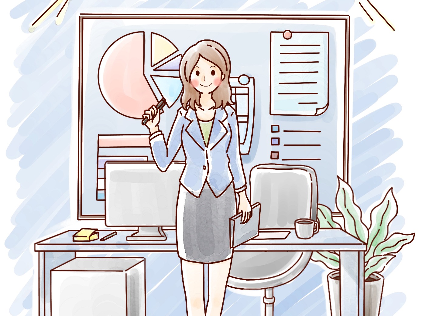 一个女性主题的微信推送的手绘插图_Syu君-站酷ZCOOL