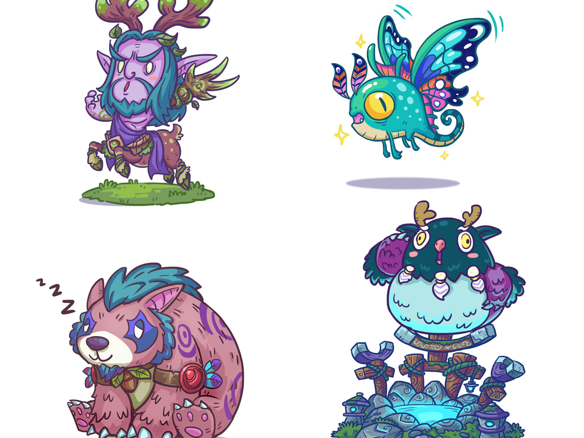 原创魔兽Q版同人 4大种族 小结一下_Booker名状-站酷ZCOOL