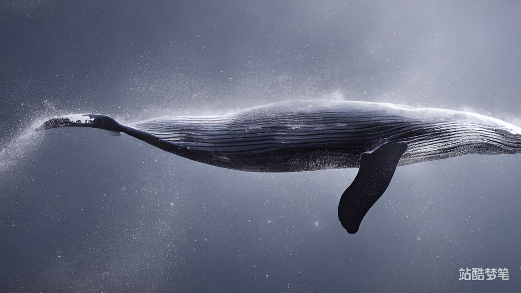 #站酷梦笔#A whale is flying in the sky，虚幻引擎_好名字不多了-站酷ZCOOL
