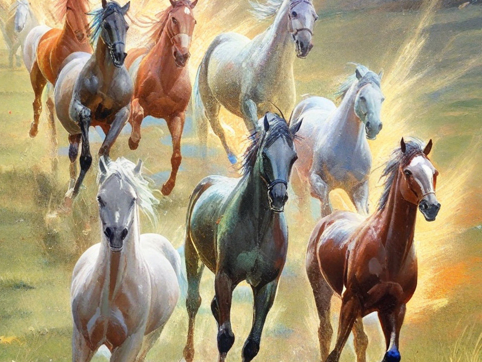 插画｜奔腾的骏马_Sunny老师-站酷ZCOOL