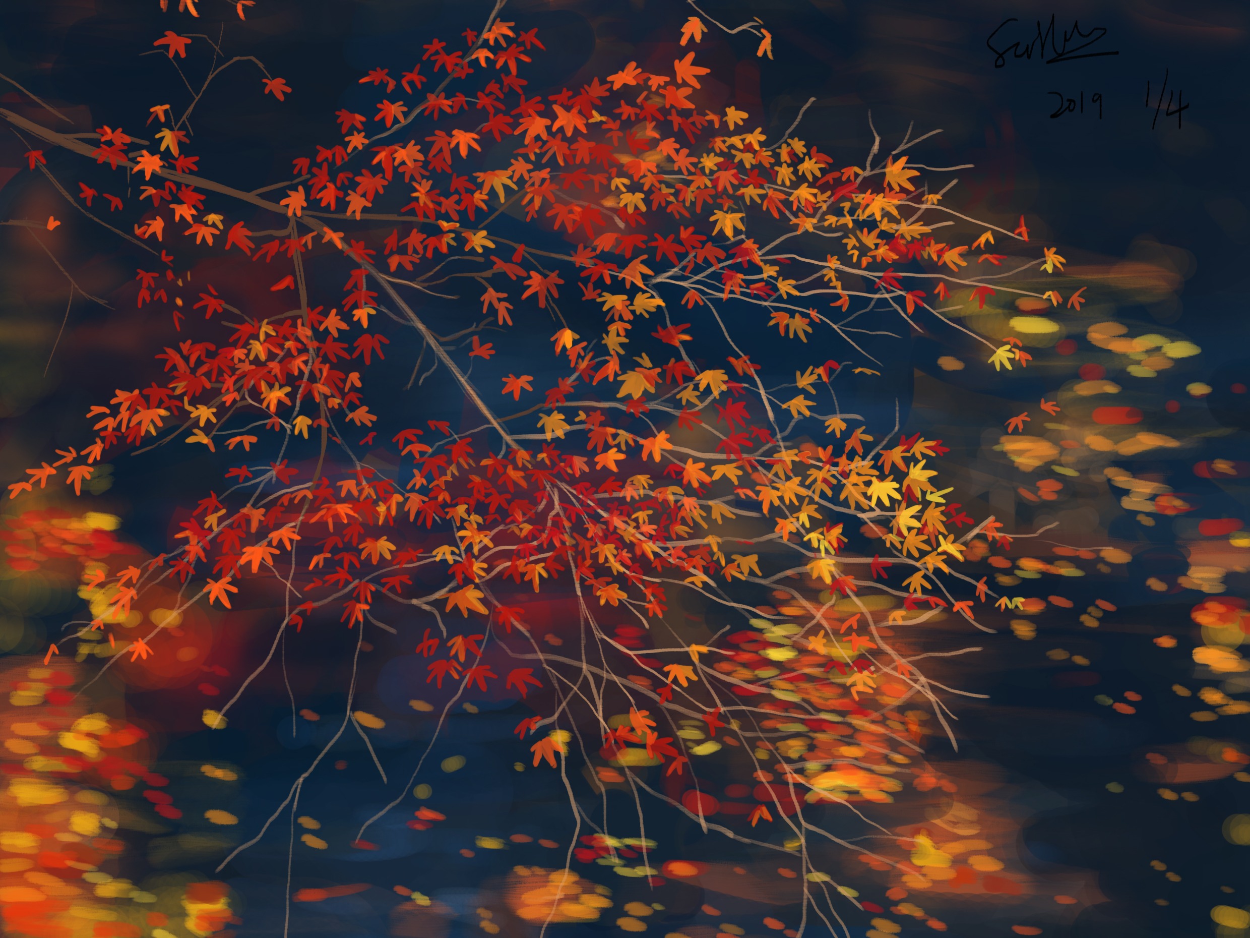 第一次画风景练习_正华久月-r8562-站酷ZCOOL