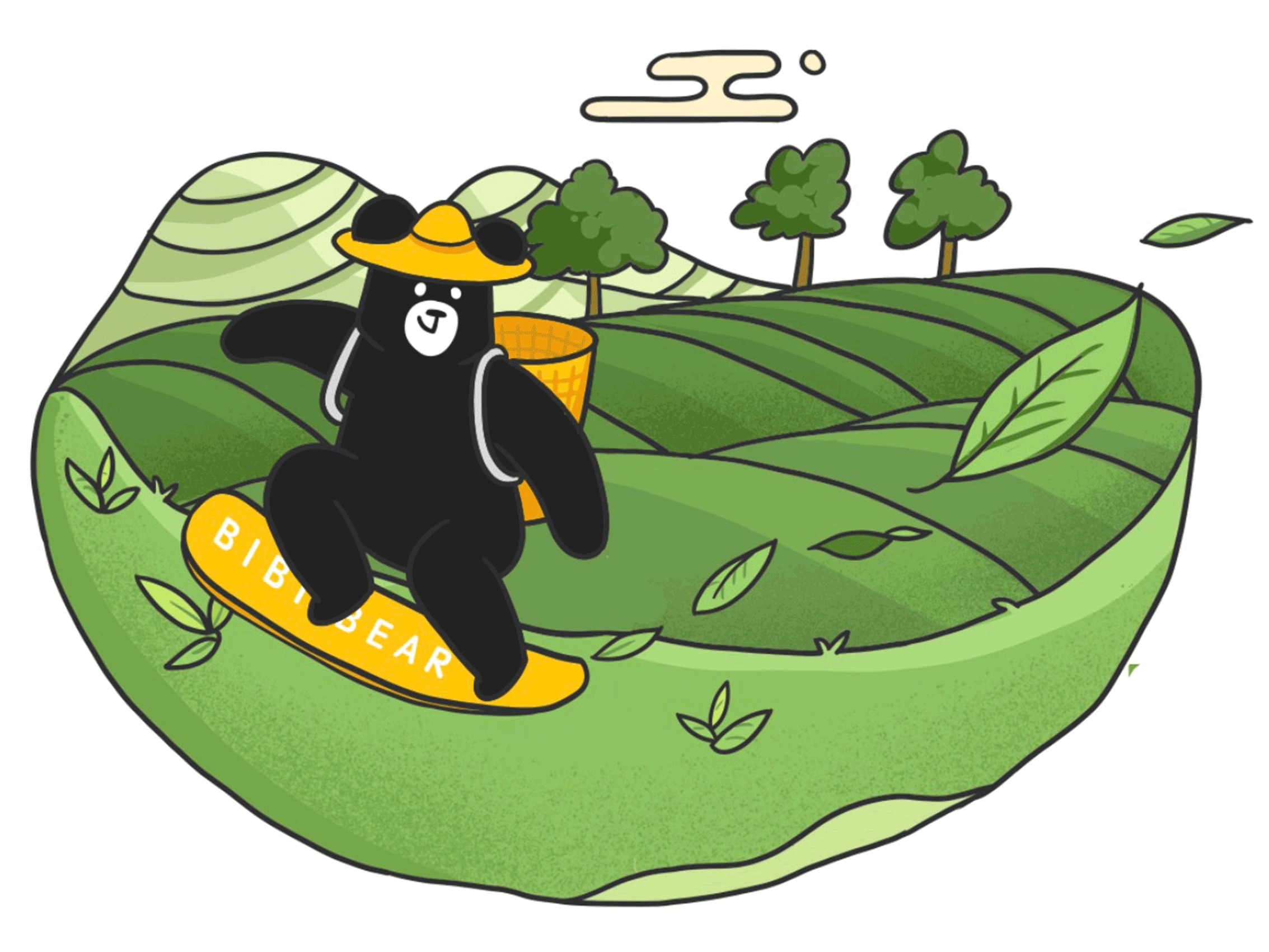 Bibi Bear 宣传插画_7NJOY-站酷ZCOOL