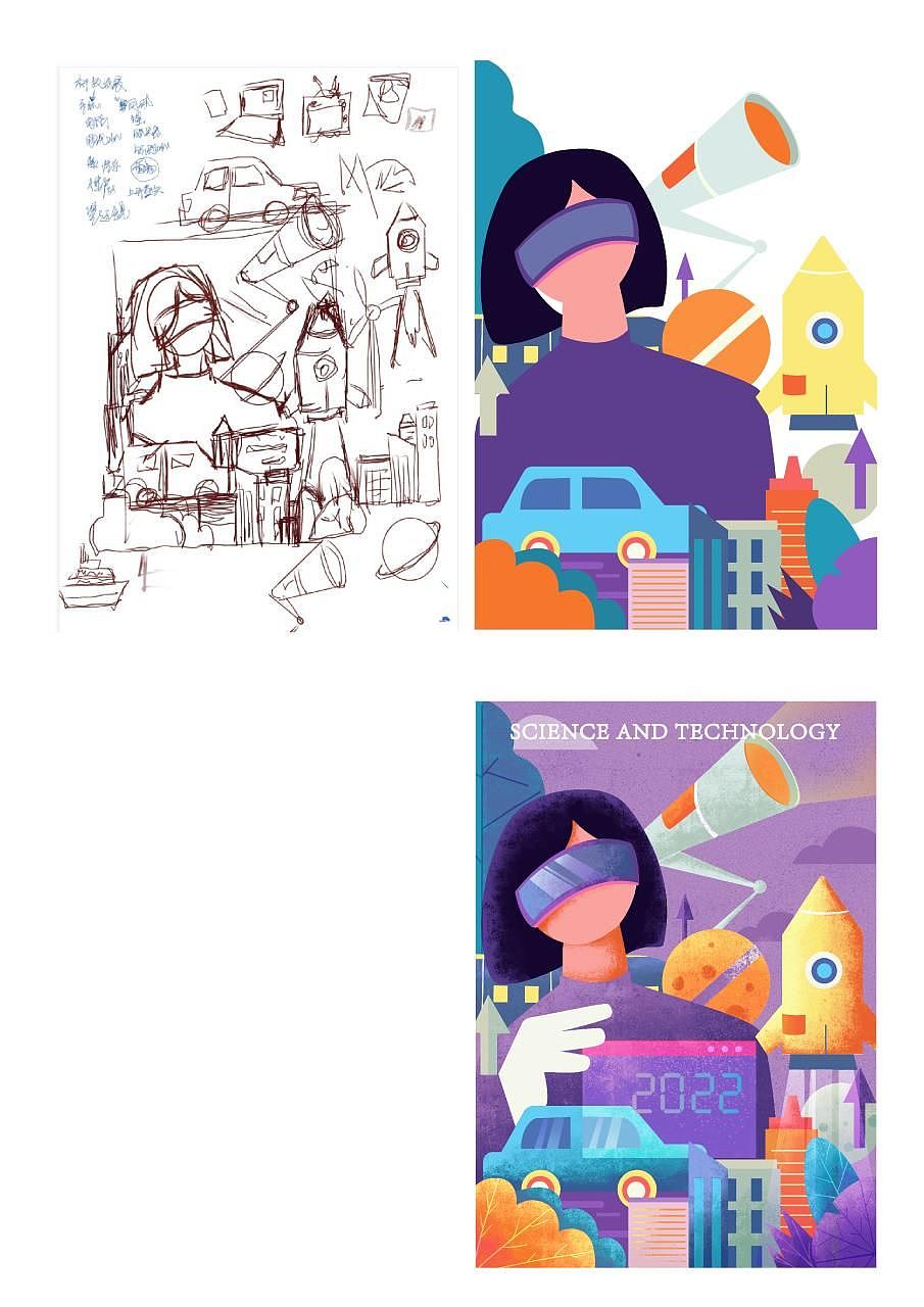 扁平插画_阿嘟du-站酷ZCOOL