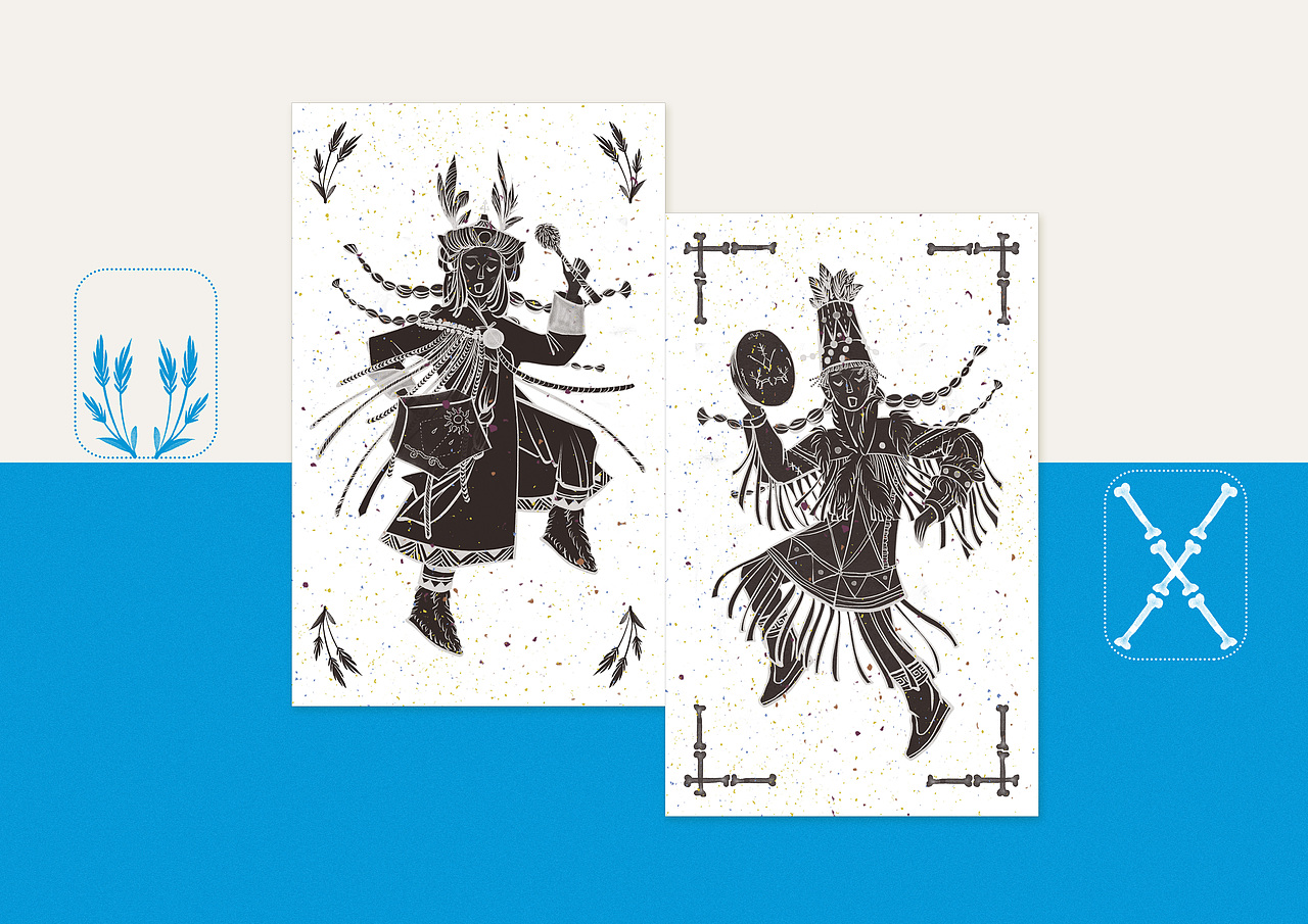 北方萨满系列明信片_青页希Heidi-站酷ZCOOL