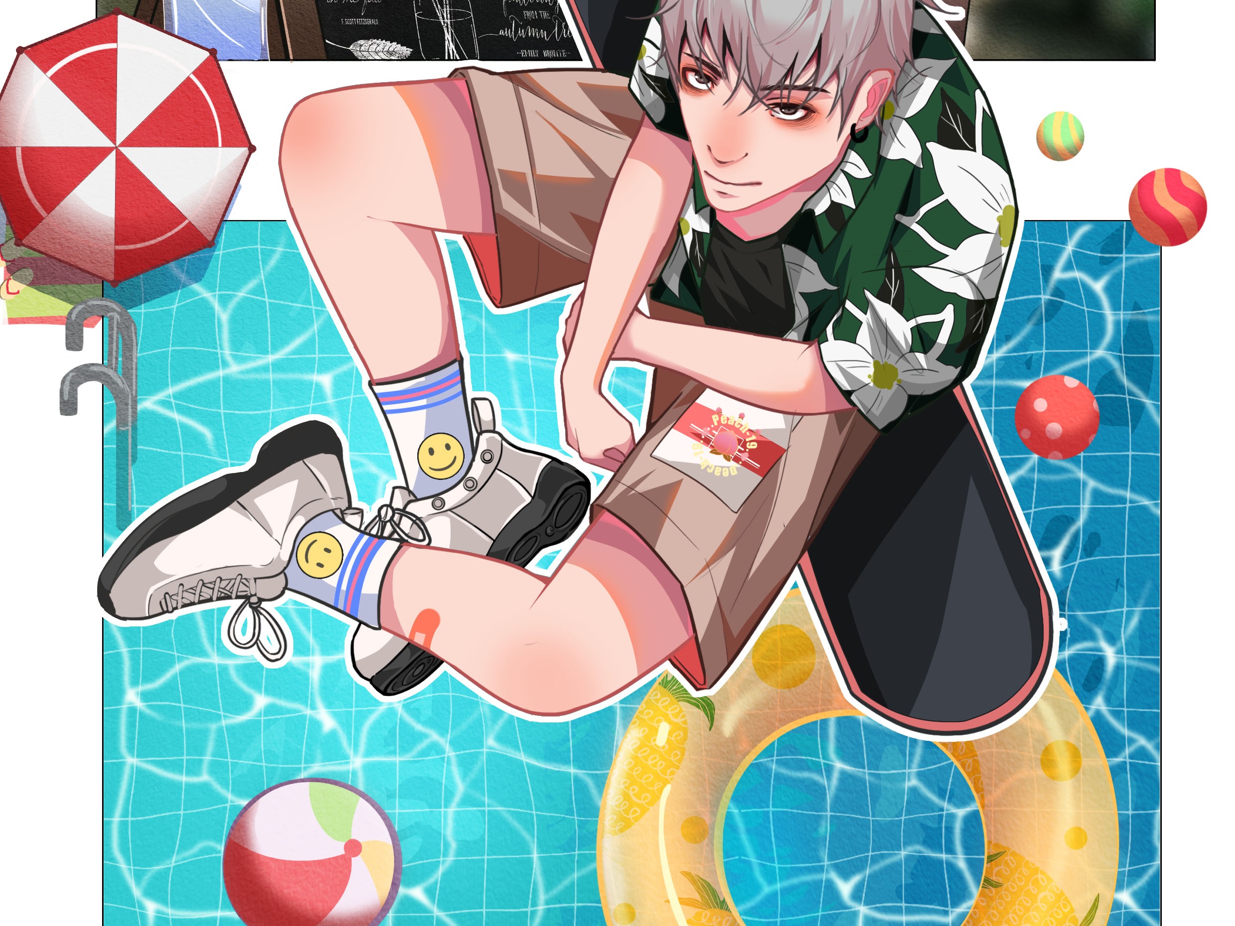 夏日指南-泳池_peach19-站酷ZCOOL