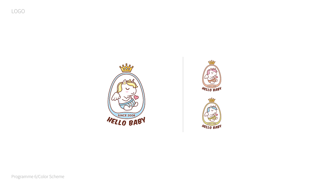HELLO BABY 卡通LOGO方案设计|平面|Logo|VV熊_原创作品-站酷ZCOOL