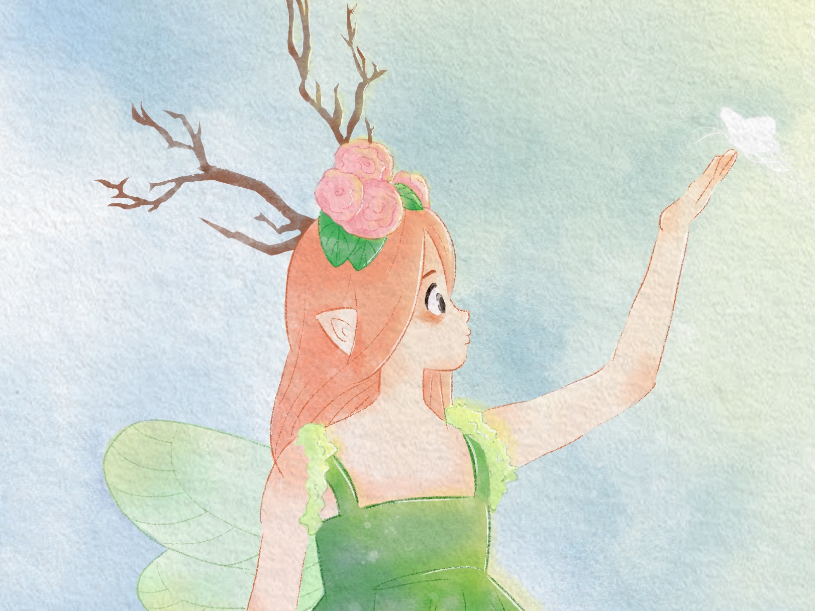 森之精灵-水彩_嘀嗒Dida-站酷ZCOOL