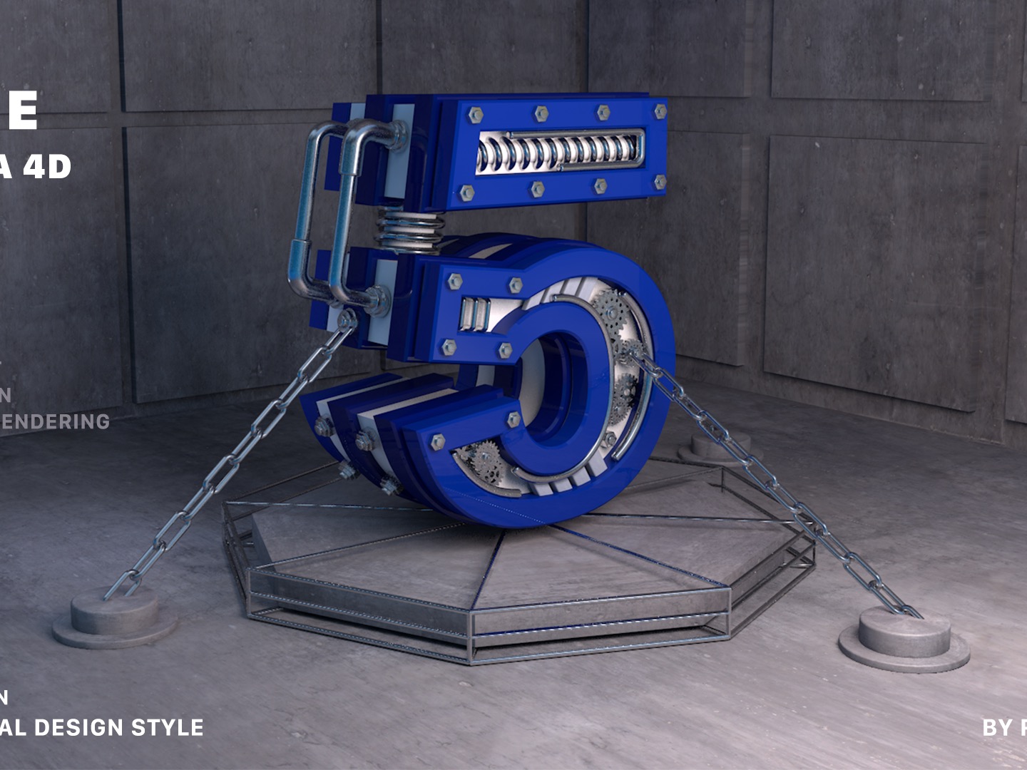 CINEMA 4D·金属字_Ragdoll十三-站酷ZCOOL