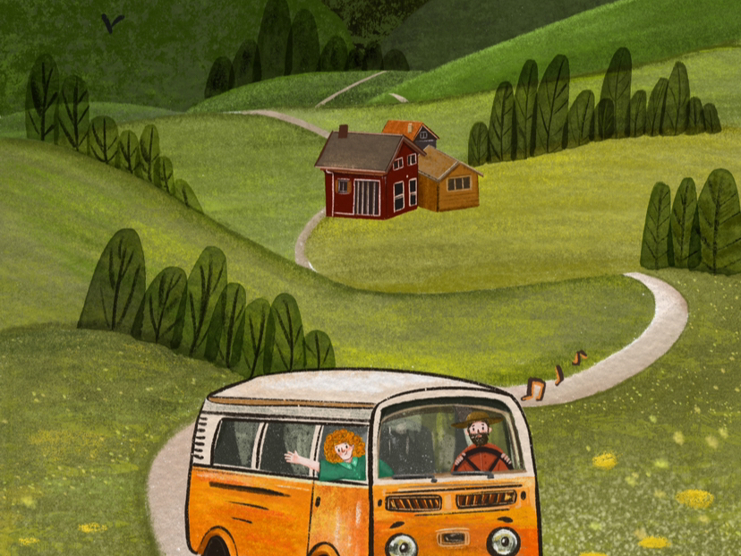 插画|GO CAMPING_RiNa热小娜-站酷ZCOOL