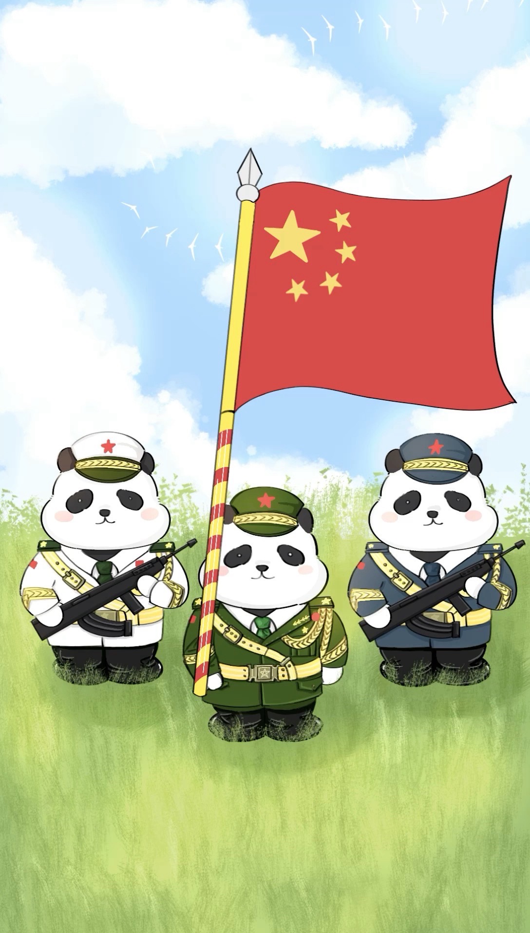 Q版三军仪仗队_Q糖少女-站酷ZCOOL