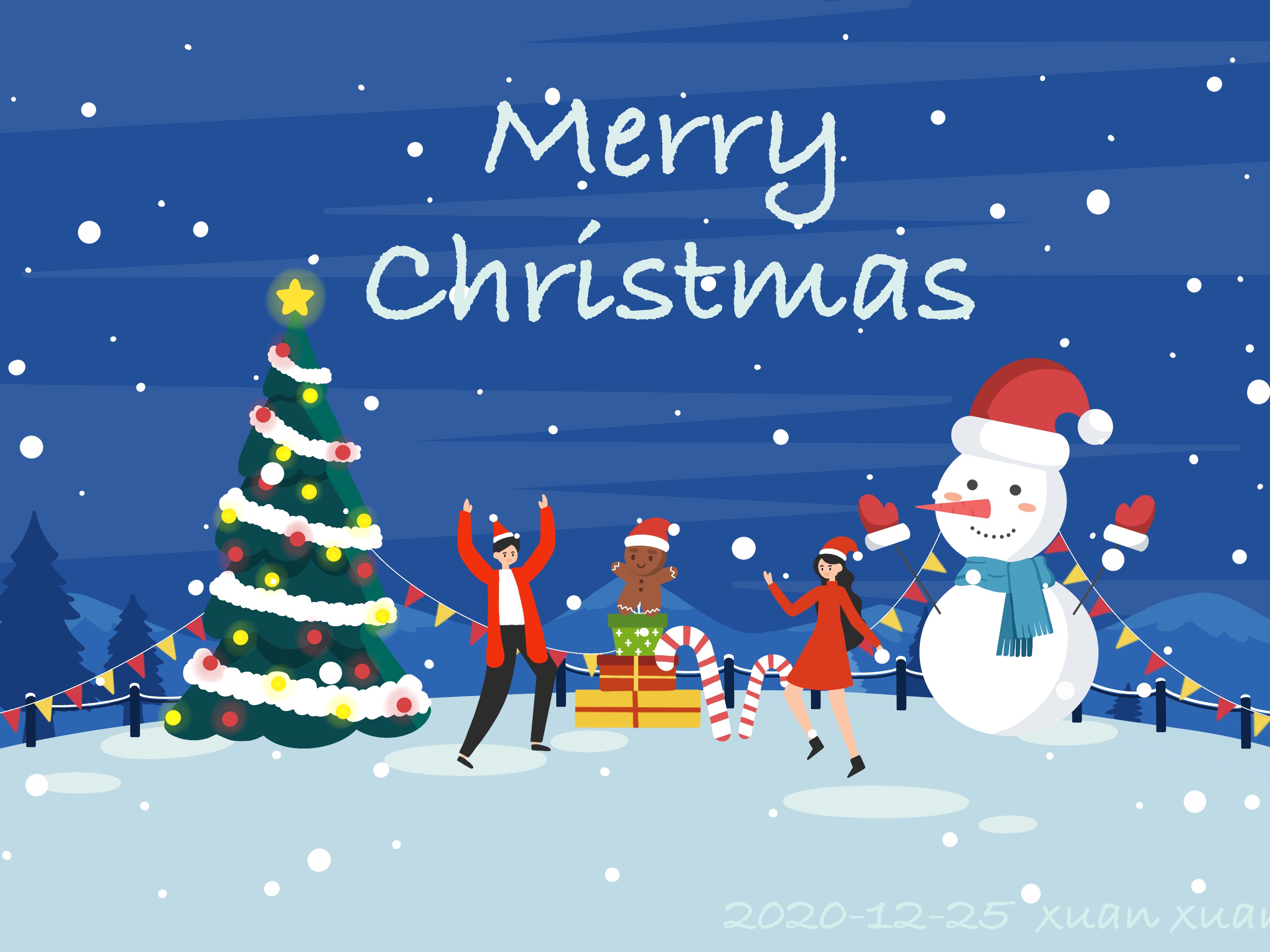 2020年 圣诞快乐 Merry Christmas_小丽女儿-站酷ZCOOL