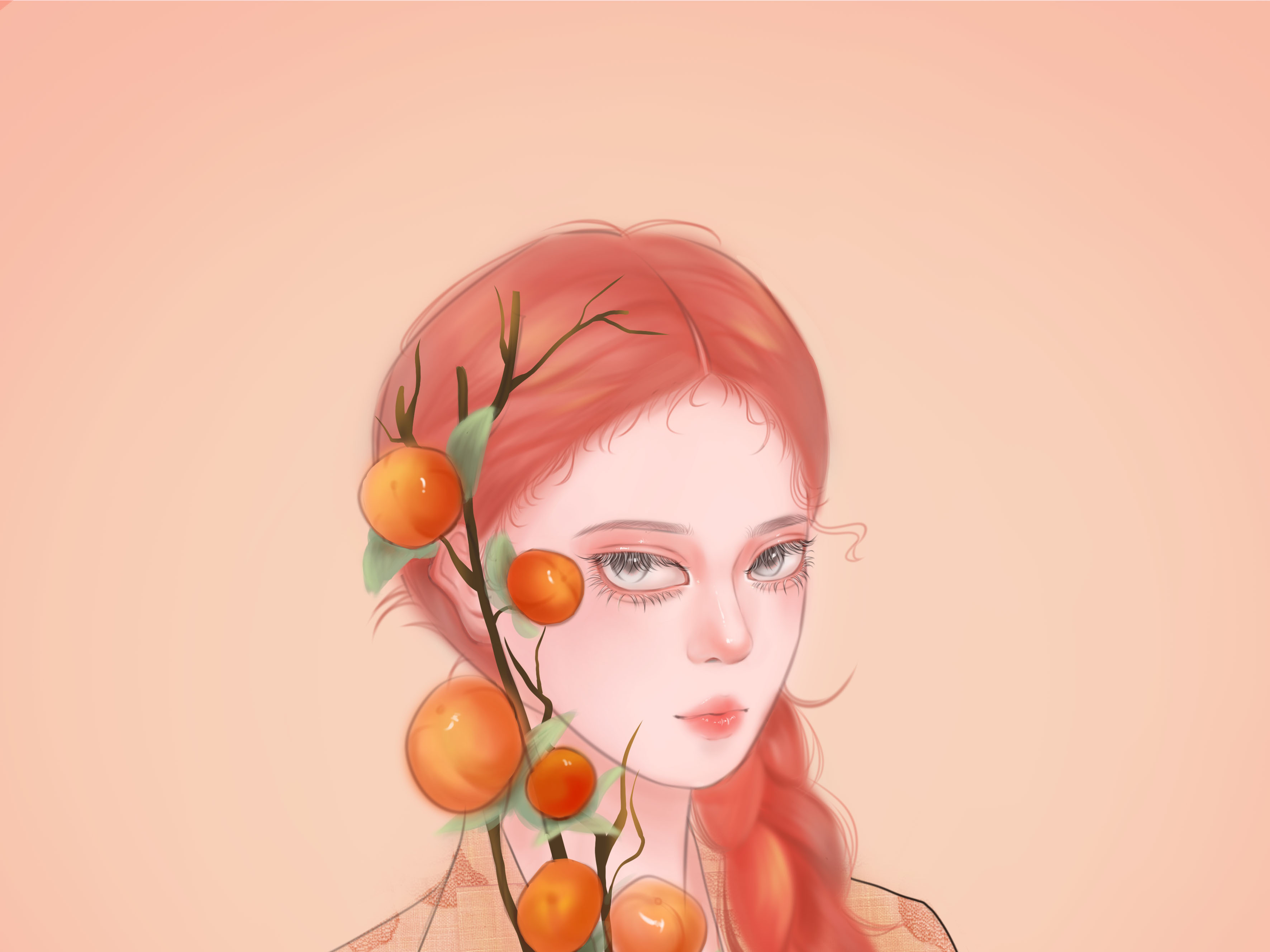 新的一年里要柿柿如意哦！_Re琦琦-站酷ZCOOL