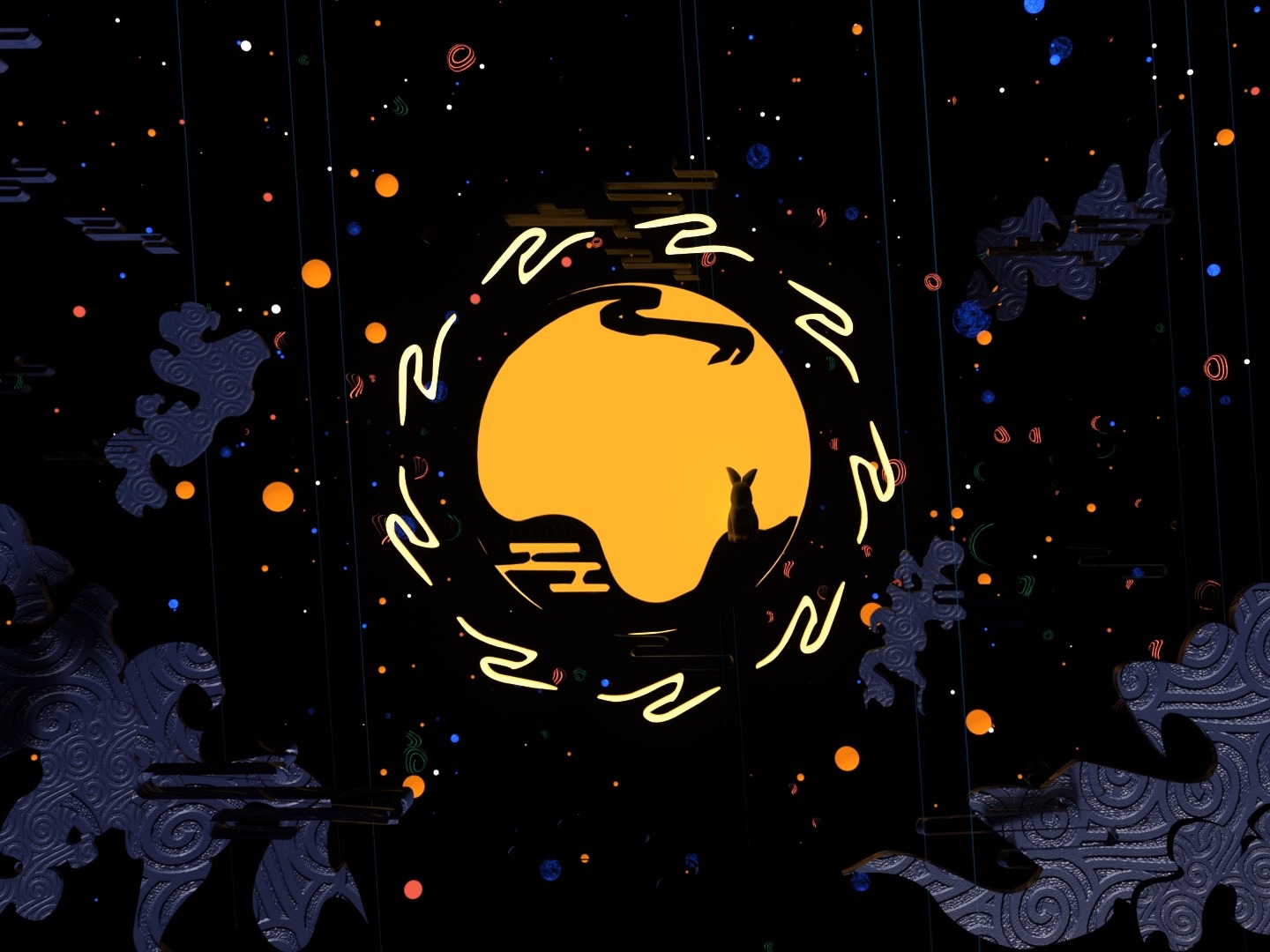 C4D动态-MoonBunny_wsmmint-站酷ZCOOL