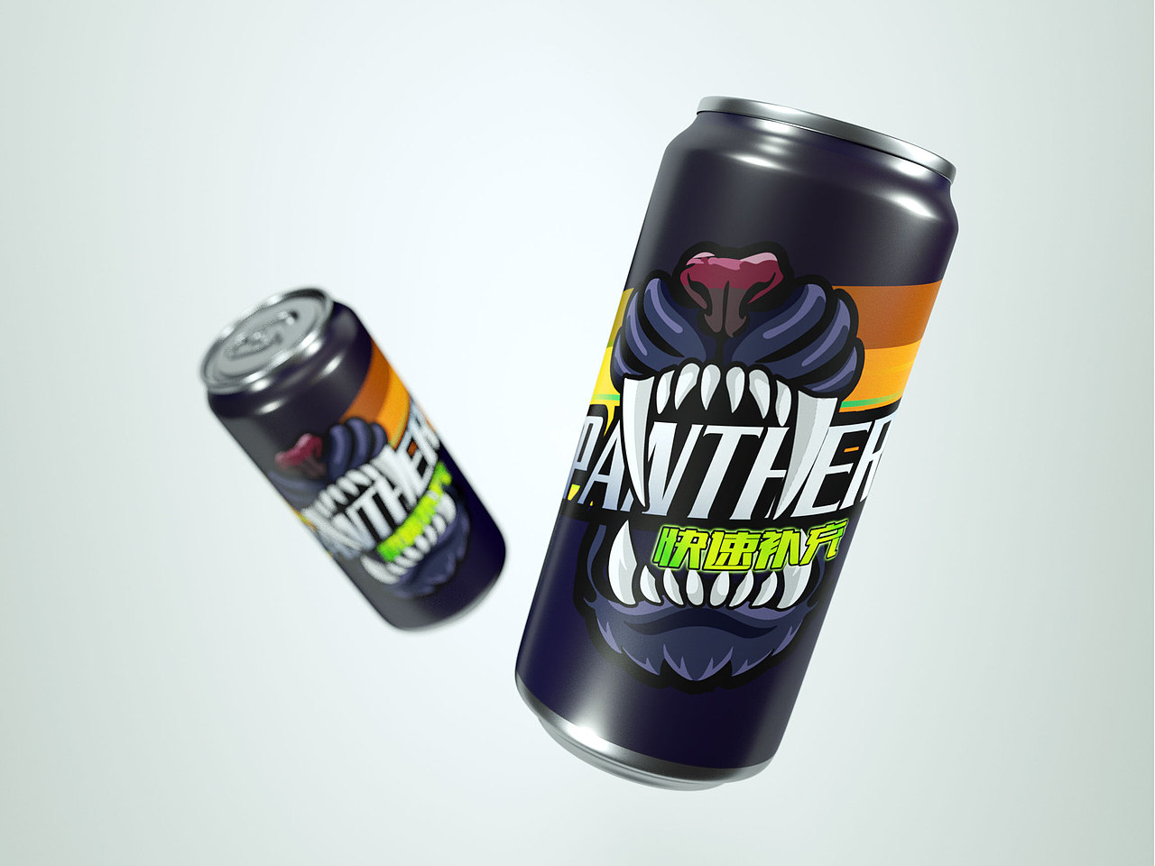 C4D-功能饮料包装-PANTHER ENERGY DRINK|平面|包装|麦假肖Migashall_原创作品-站酷ZCOOL