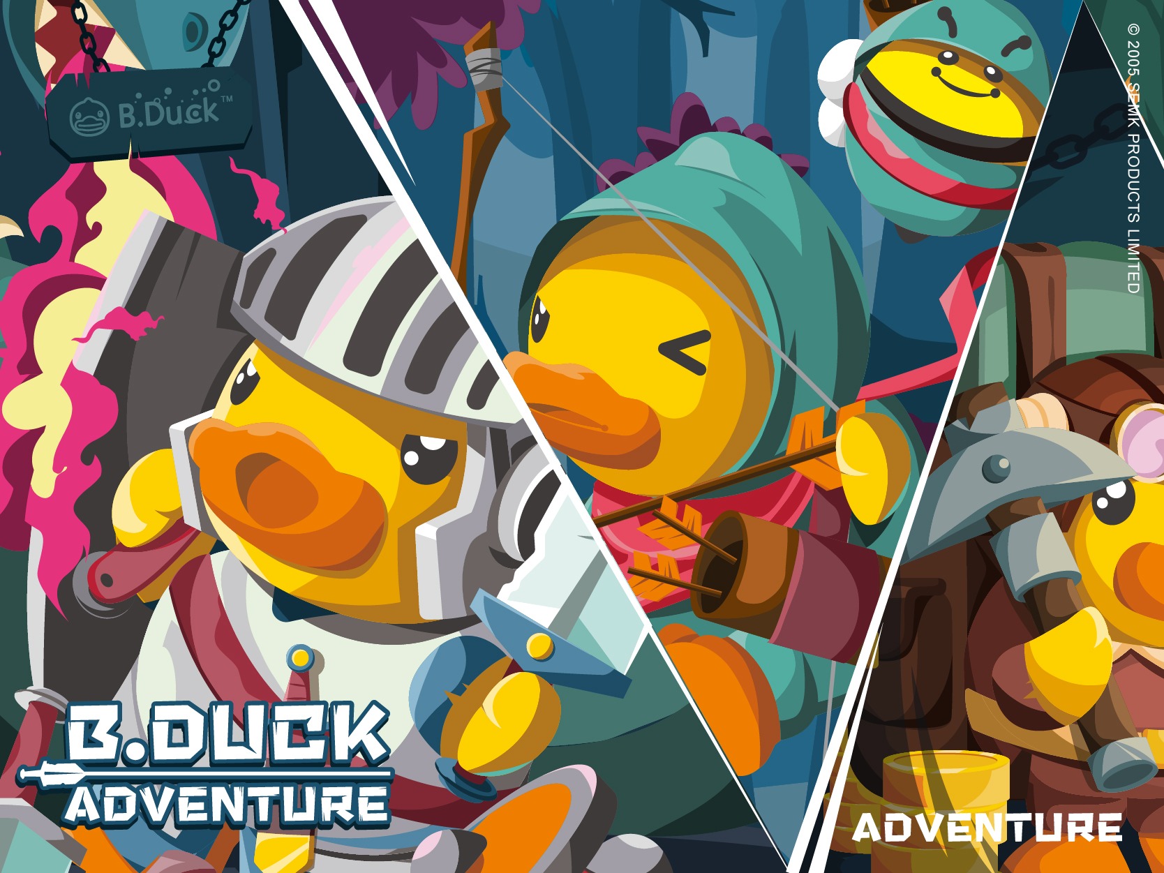 #B.Duck小黄鸭# 冒险者系列插画壁纸 _夏胖虎-站酷ZCOOL
