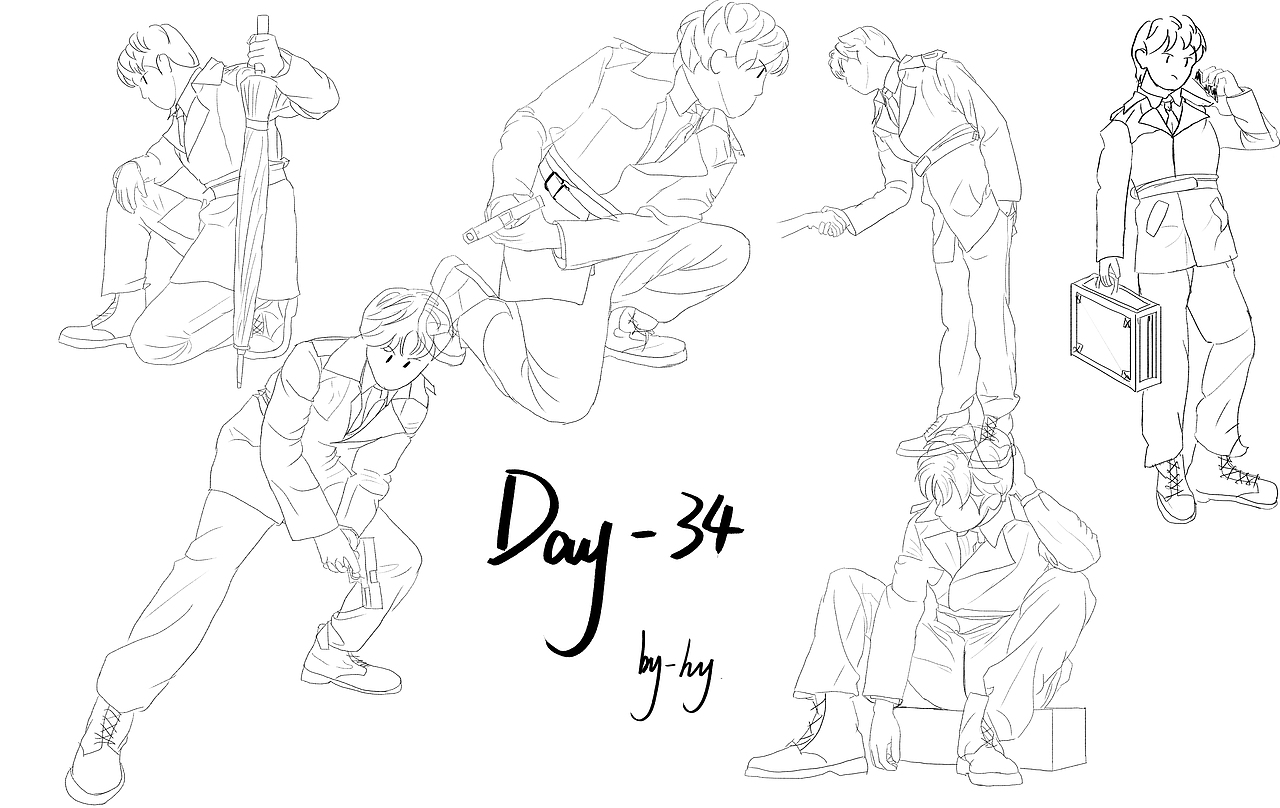 #速写60天挑战赛#Day34@速写班长_咸鱼干设计-站酷ZCOOL