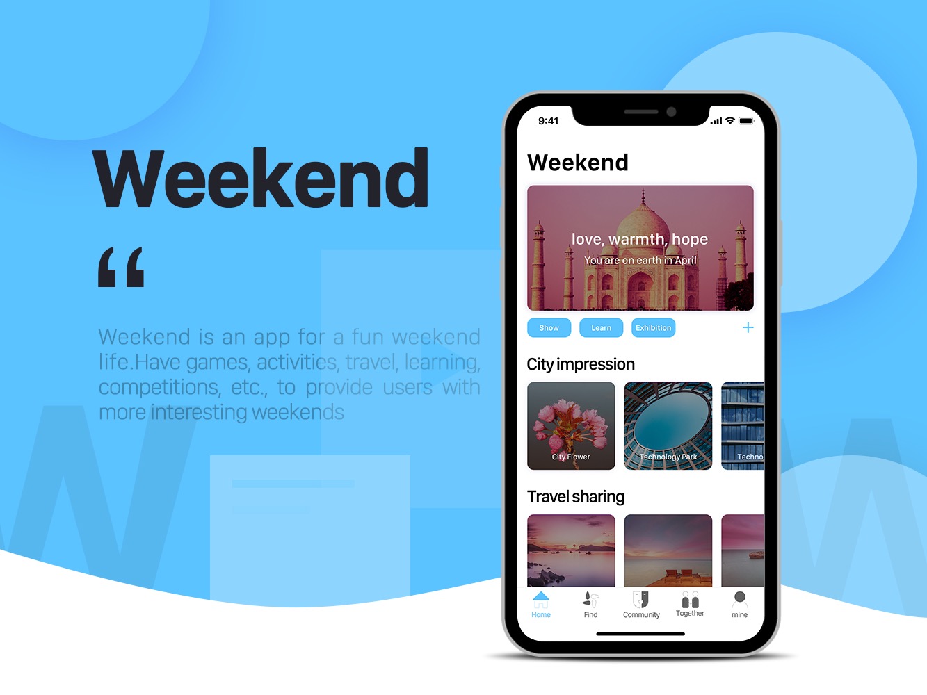 weekend app_Dreamybaby-站酷ZCOOL