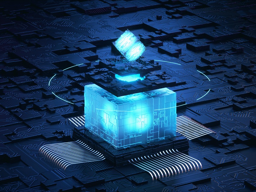 C4D动画渲染芯片科技场景_木小易COPY-站酷ZCOOL