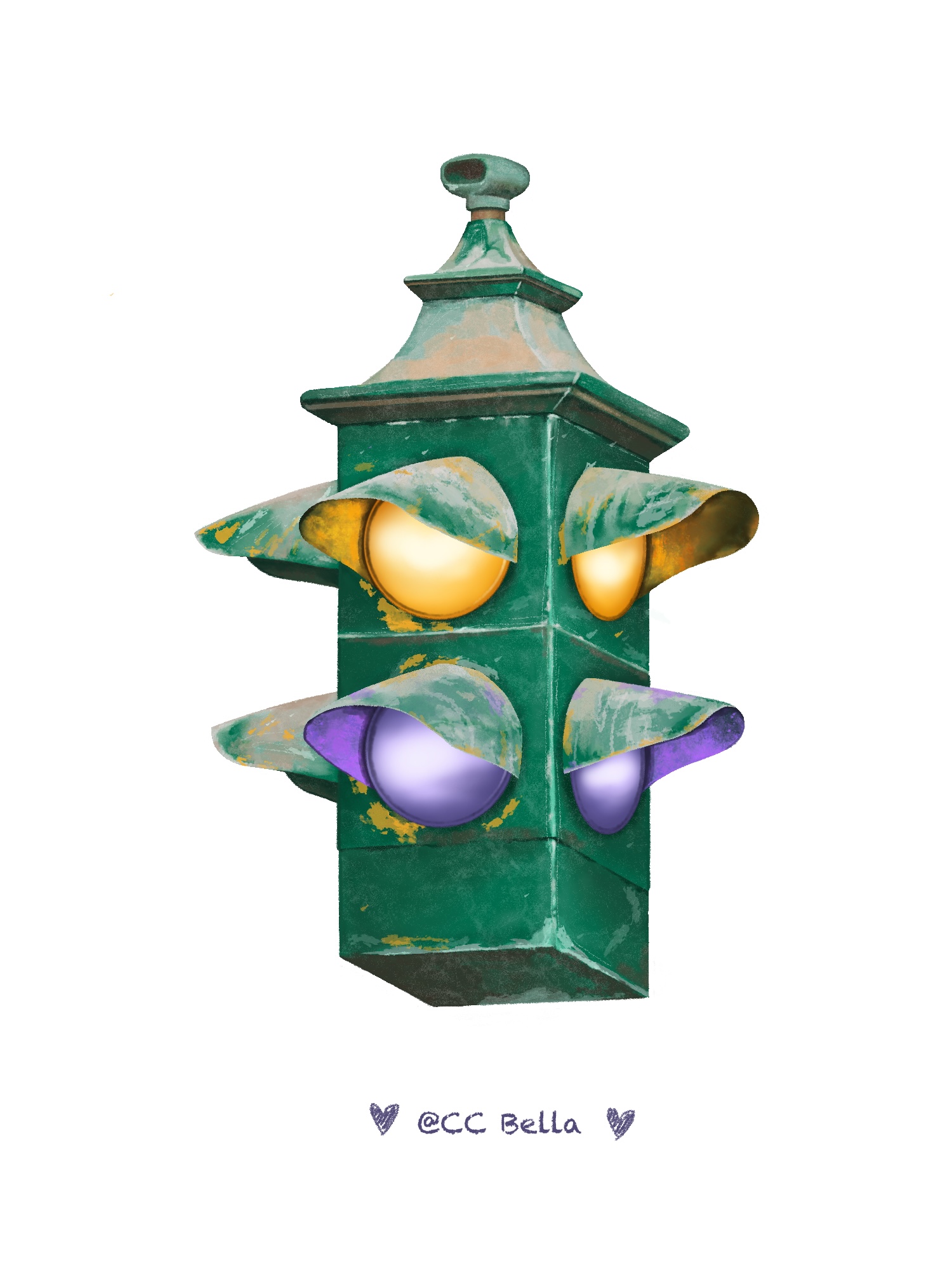 插画习作～灯……灯……灯_CC_Bella-站酷ZCOOL