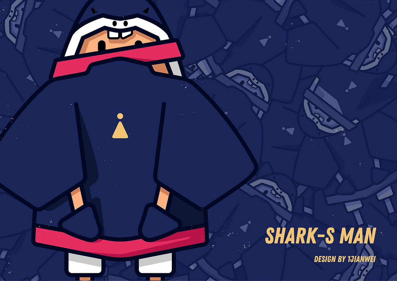 SHARK MAN 插画角色设计_Jianw-站酷ZCOOL