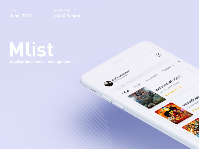 Mlist-电影管理应用APP_Light12-站酷ZCOOL