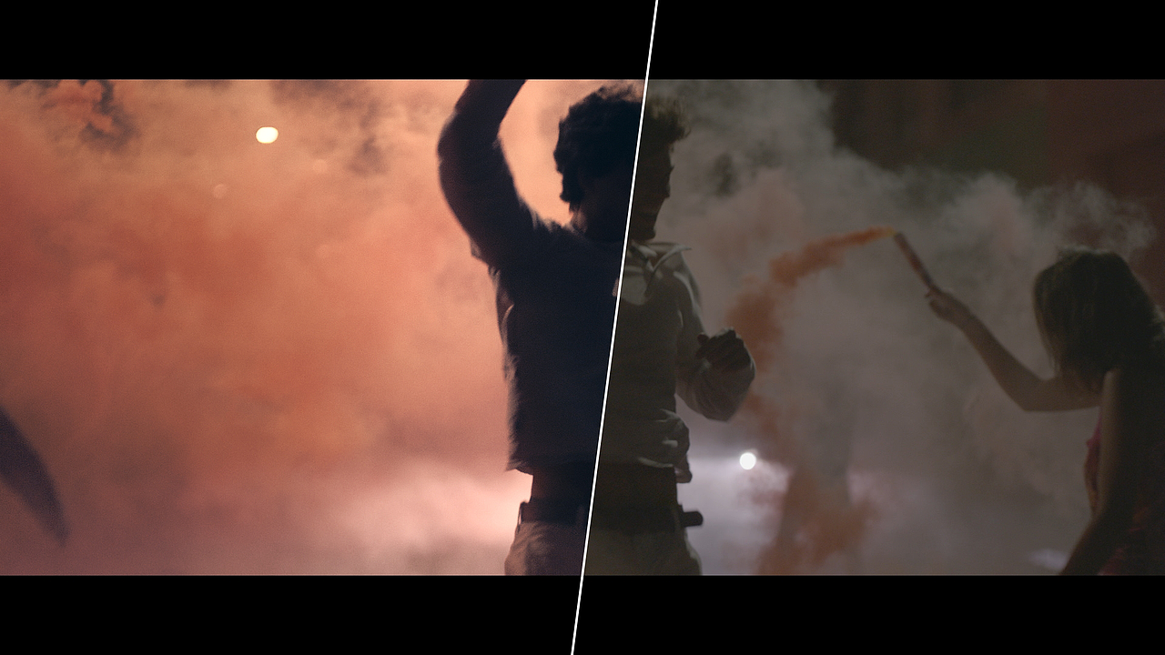 达芬奇调色电影感烟雾人物质感分屏展示_ZOE_Colorist-站酷ZCOOL