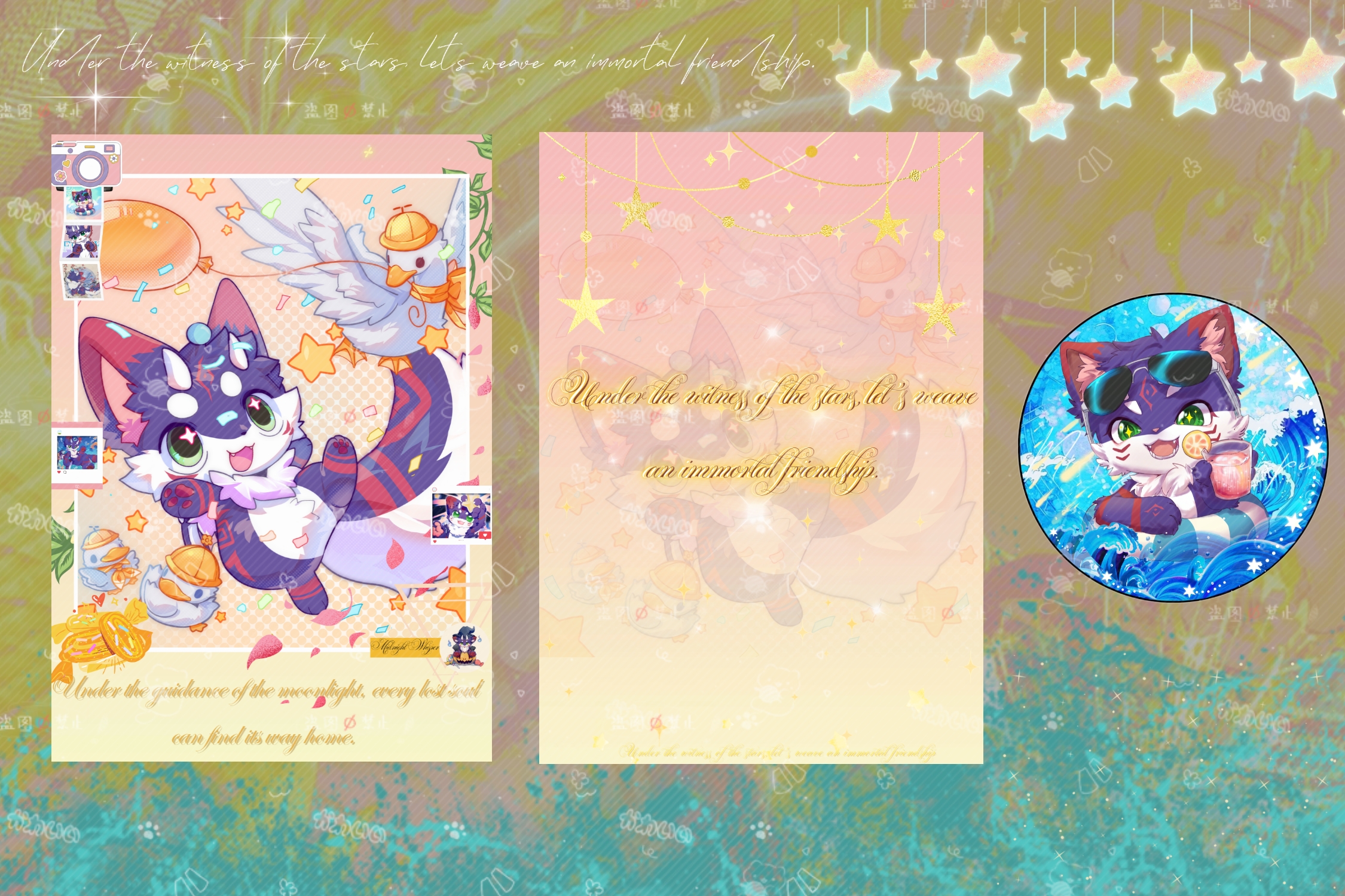 新的明信片和吧唧_茶夏chaya-站酷ZCOOL