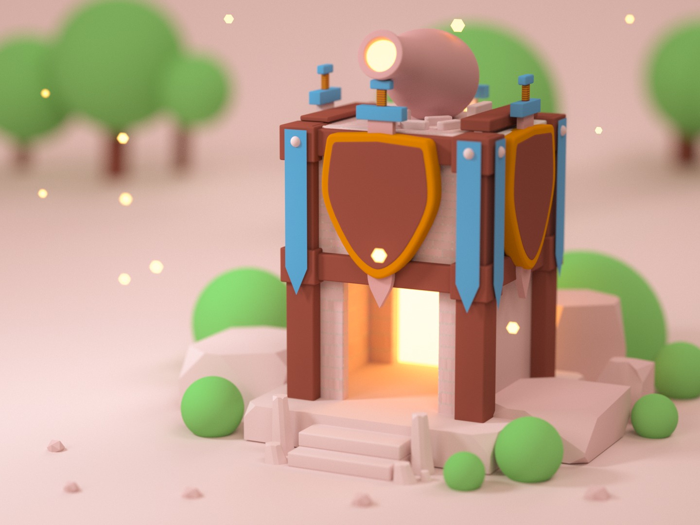 C4D低多边形建模_小木cmz-站酷ZCOOL