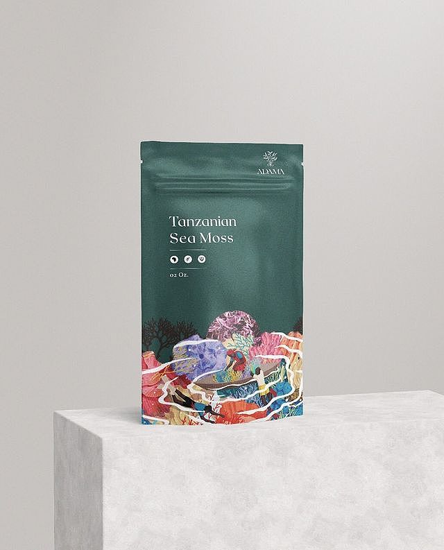 ADAMA 海藻插画包装_王雪曈Tong-站酷ZCOOL