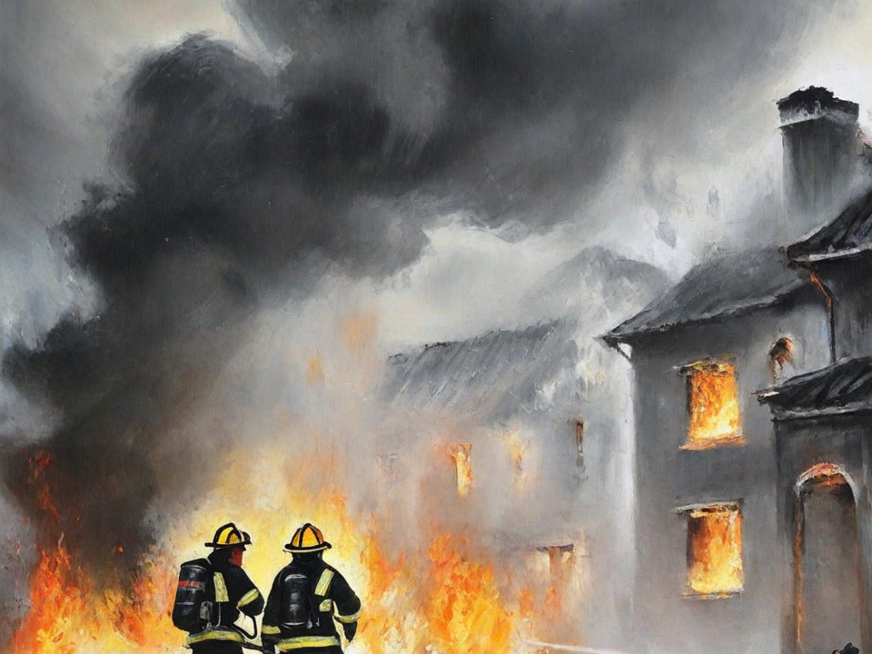 油画｜消防员哥哥_Sunny老师-站酷ZCOOL