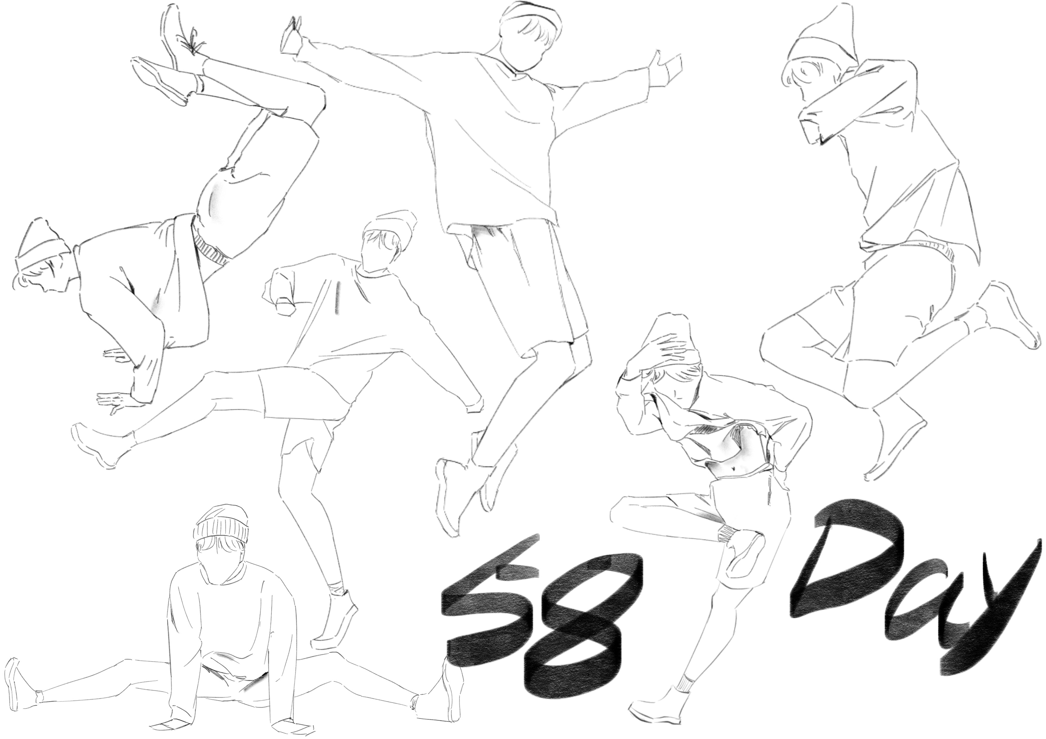 #速写60天挑战赛# Day58 _兰与四个月亮-站酷ZCOOL