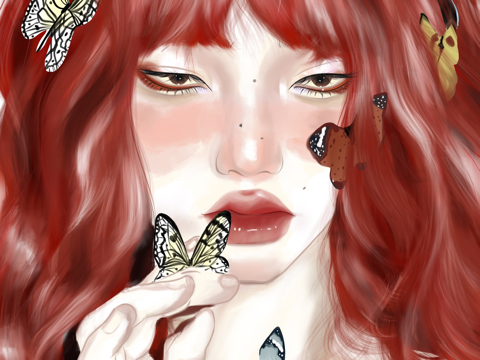 |人像绘画| 🎨过程_花花WU-站酷ZCOOL