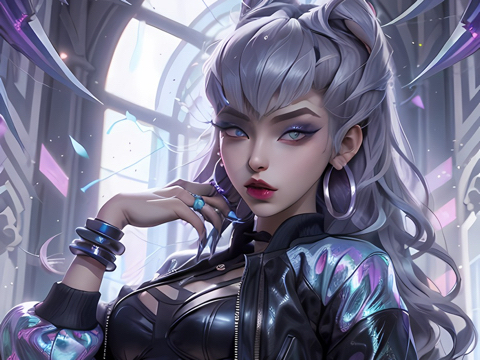 伊芙琳 #KDA #ai绘图 #lol #stablediffusion_麦芒小盆友-站酷ZCOOL