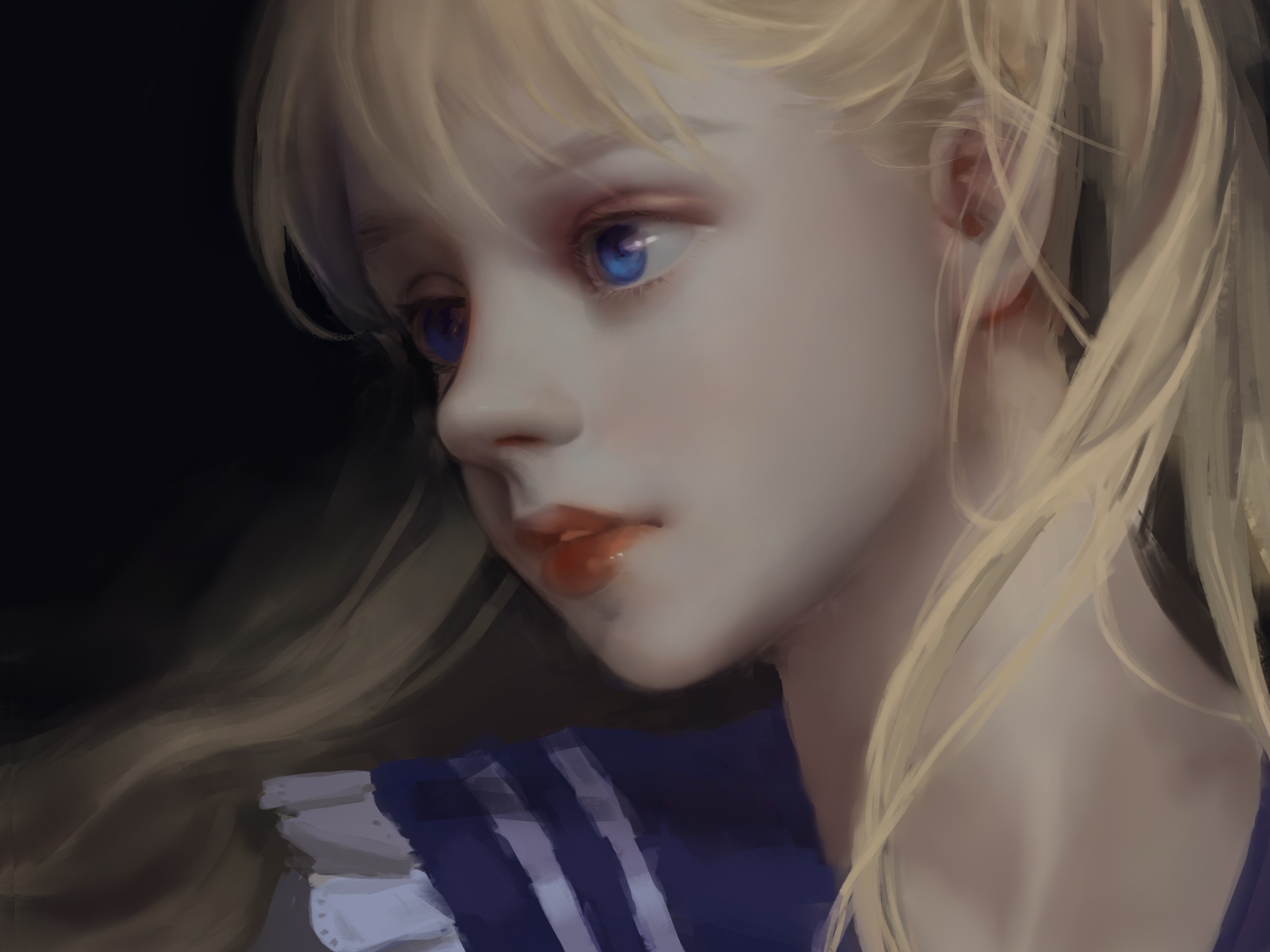 临摹的美少女____yu-站酷ZCOOL