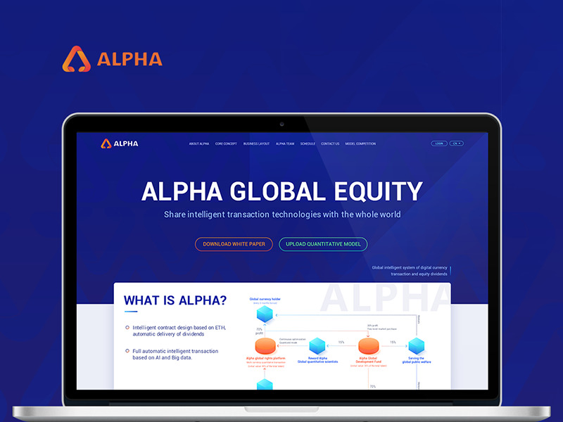 Alpha官网—区块链项目UI设计_艺嘉创意展厅-站酷ZCOOL