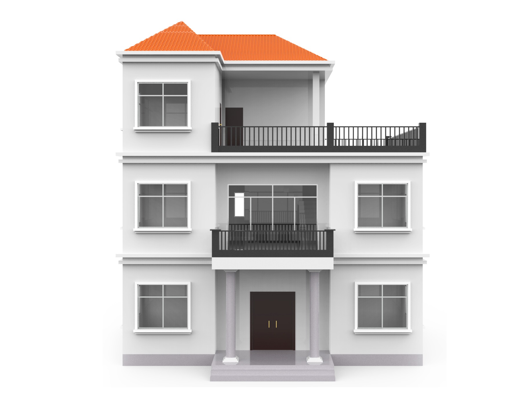 练习 x 3D x 《乡间别墅》_骏葉-站酷ZCOOL