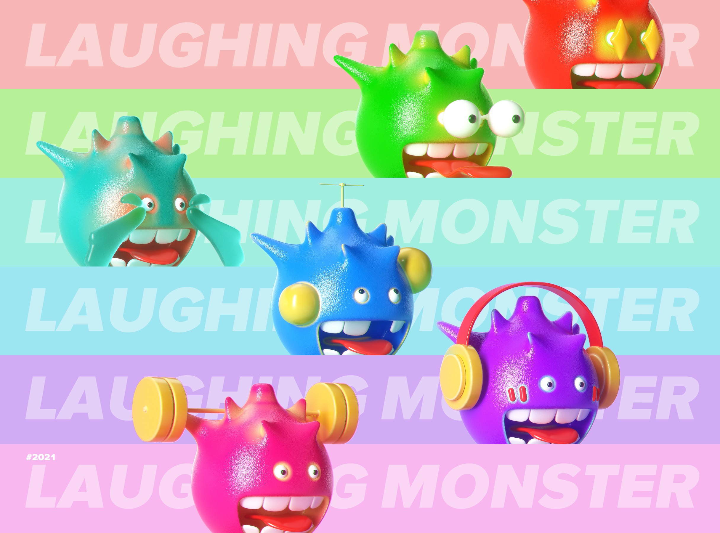 情绪收集者 | 笑笑怪 Laughing Monster_设计不NG-站酷ZCOOL