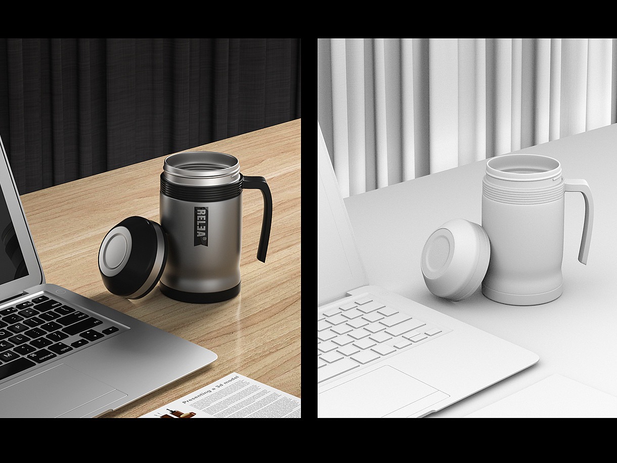 C4D渲染杯子_bai鹿-站酷ZCOOL