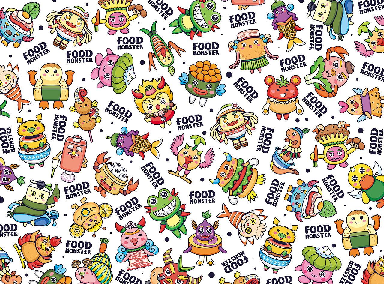 FOOD MONSTER_VV熊-站酷ZCOOL
