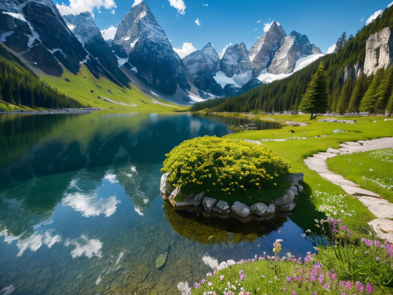 超高清山水风景壁纸_素材网站_图片免费下载-ZCOOL站酷