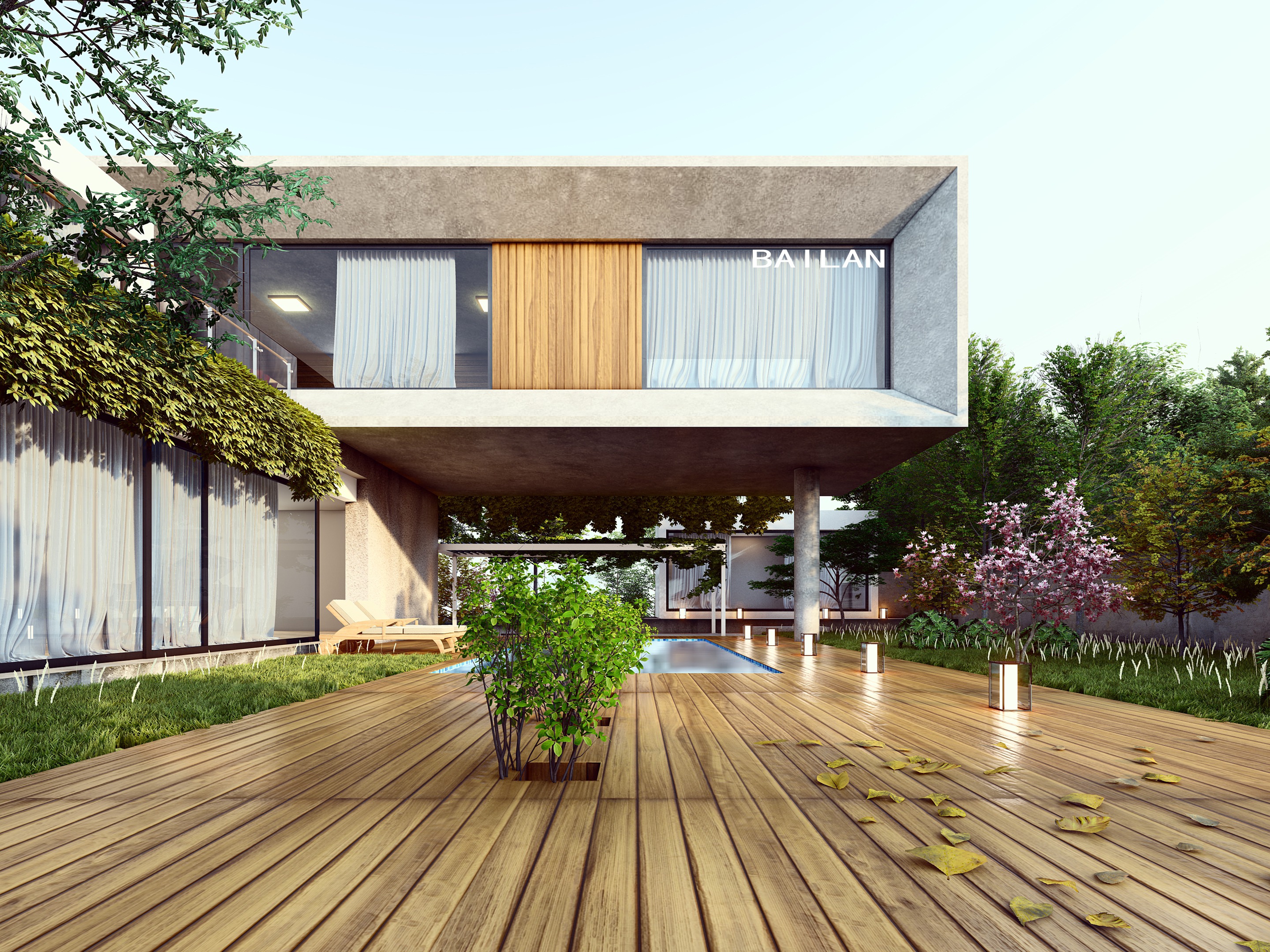 室外建筑庭院/lumion_K1DWEN-站酷ZCOOL