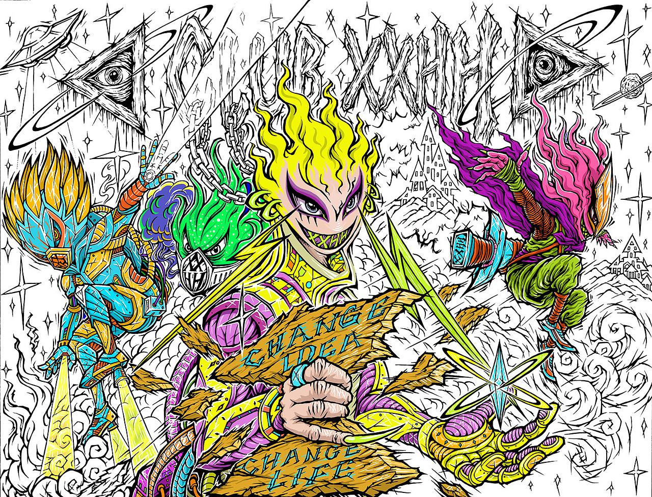 我与潮牌club xxhh合作的《Change Idea Change Life》_傅淳强-站酷ZCOOL