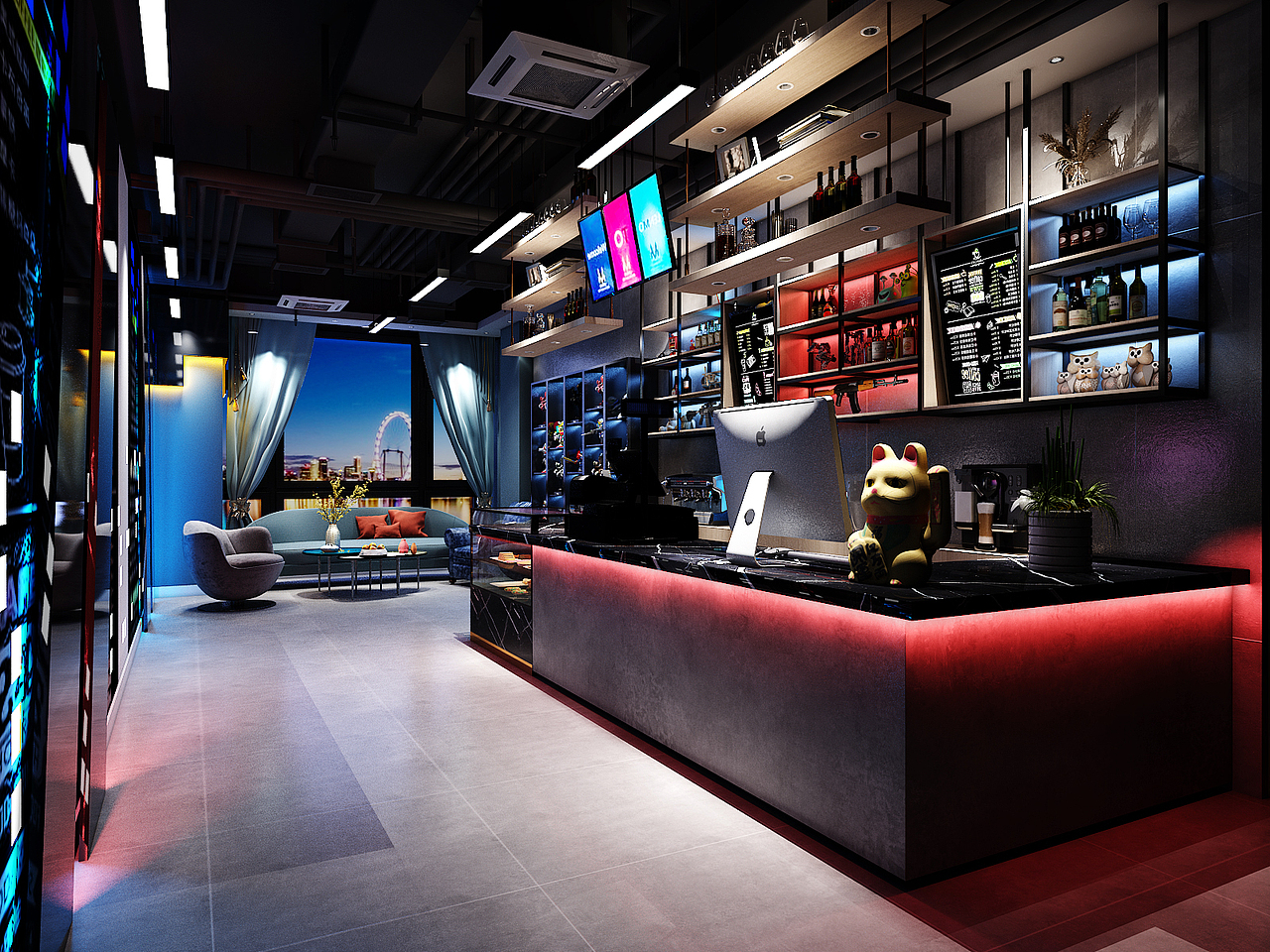 电竞酒店前台_承接各种设计-站酷ZCOOL