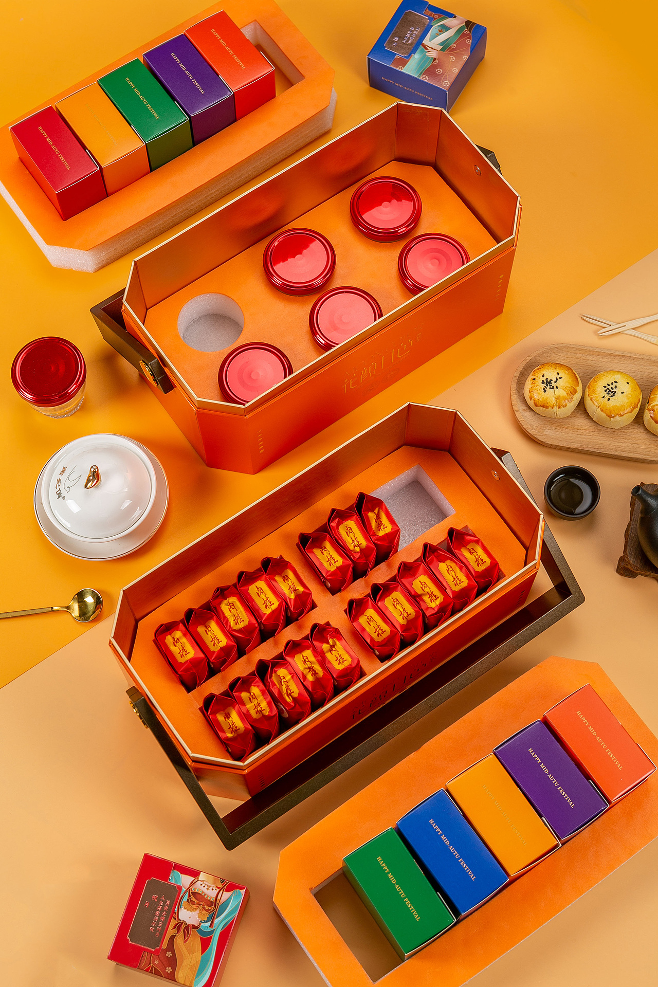 慧®DESIGNx喜橙文创 | 花颜月色-中秋包装礼盒_慧品牌设计-站酷ZCOOL