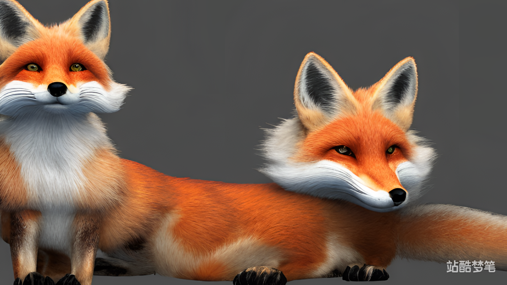 #站酷梦笔#月光下 会笑的红色狐狸 毛茸茸的大尾巴 在_慕容芸兮-站酷ZCOOL