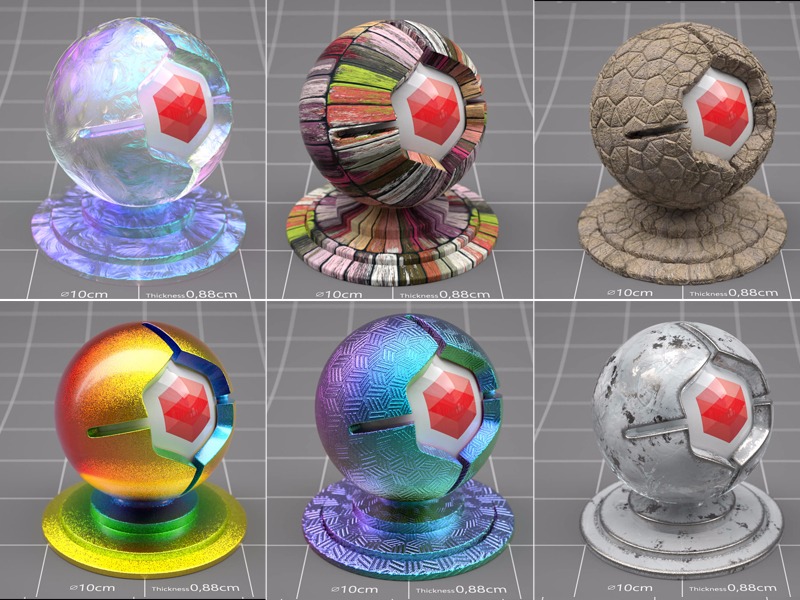 第三季 163个C4D Redshift渲染器4K高清材质预设_Modown魔顿-站酷ZCOOL