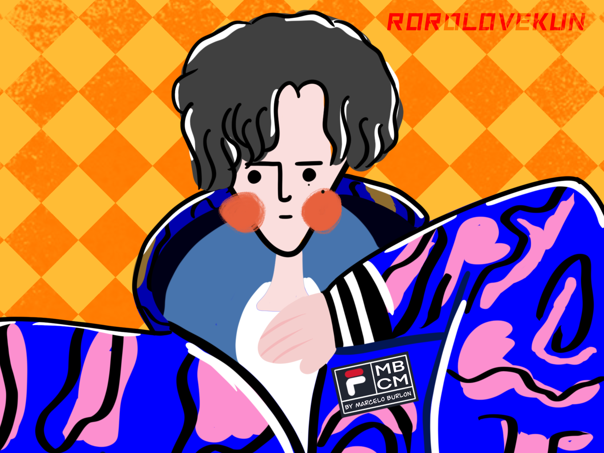 随意画风的蔡徐坤_就是一块肉肉-站酷ZCOOL