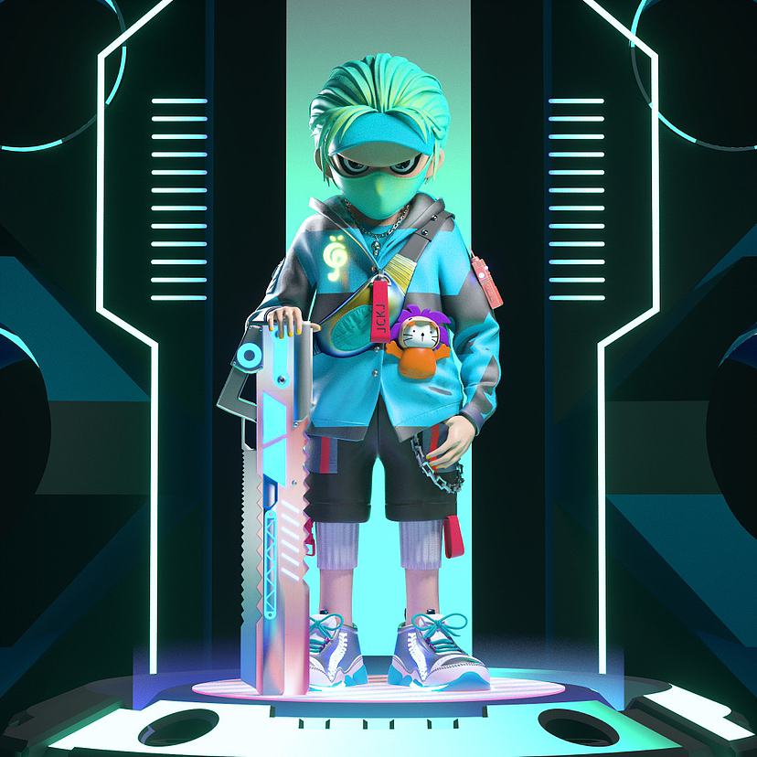 NFT数字藏品原创IP潮玩建模渲染_小星野-站酷ZCOOL