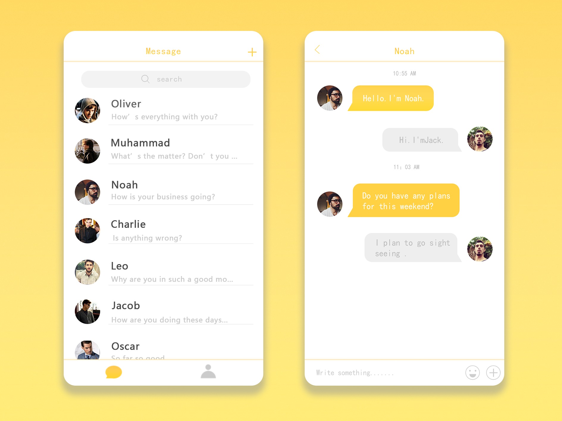 聊天界面(IM - Chat)_YoungZ001-站酷ZCOOL